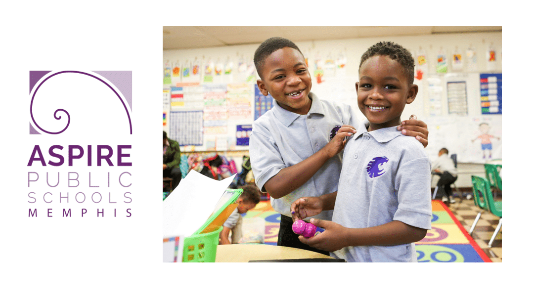 Aspire Memphis NEW Logo Hero Two Boys – Aspire Public Schools